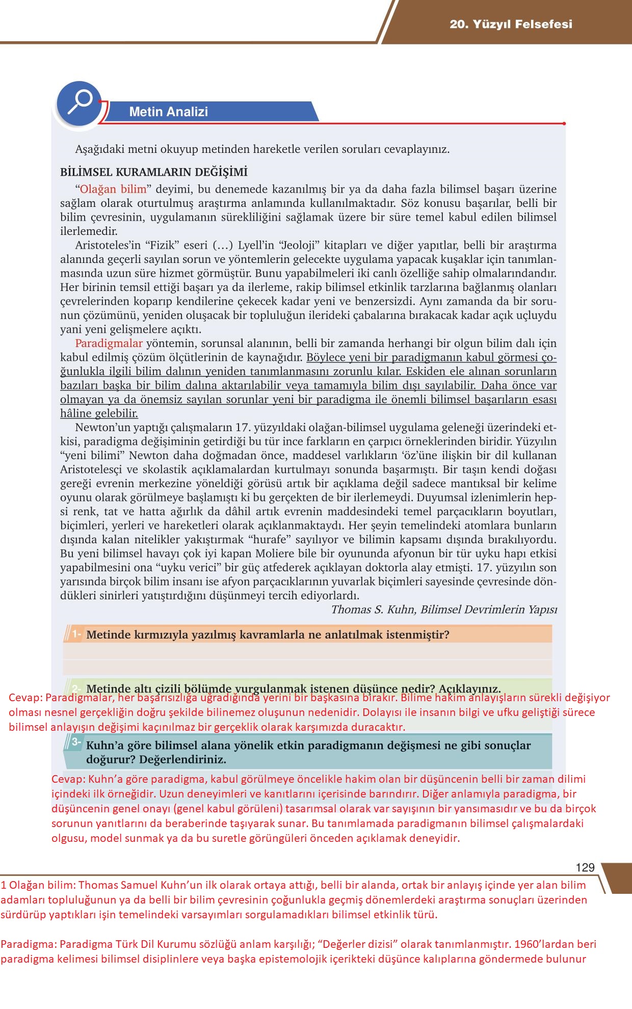 11. Sınıf Felsefe Meb Yayınları Sayfa 129 Cevapları – derskitabicevaplarim.com