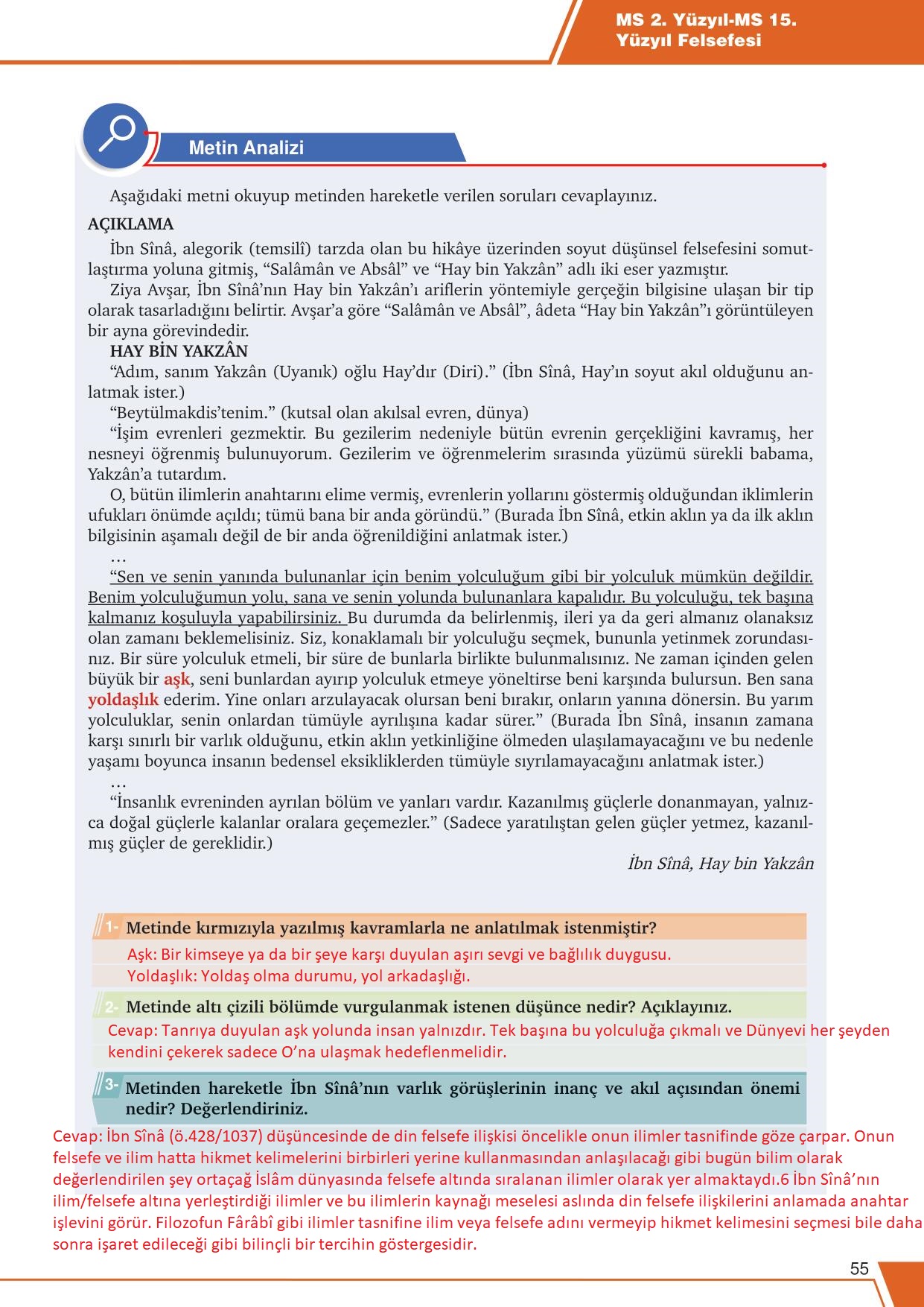 11. Sınıf Felsefe Meb Yayınları Sayfa 55 Cevapları – derskitabicevaplarim.com
