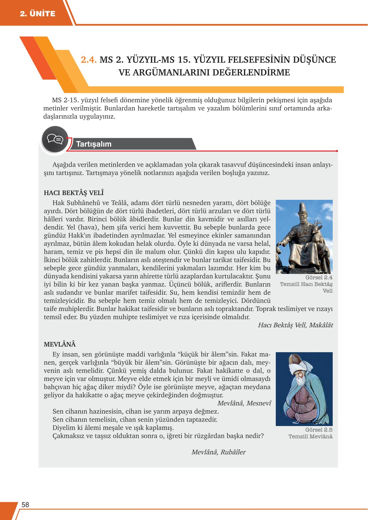 11. Sınıf Felsefe Meb Yayınları Sayfa 58 Cevapları – derskitabicevaplarim.com