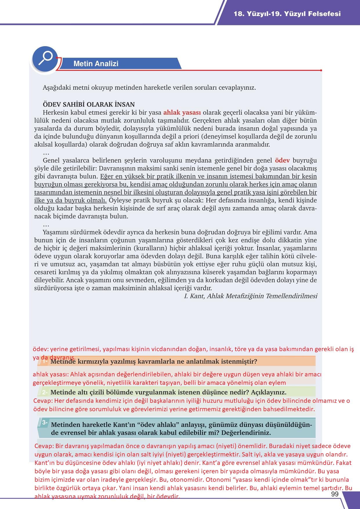 11. Sınıf Felsefe Meb Yayınları Sayfa 99 Cevapları – derskitabicevaplarim.com