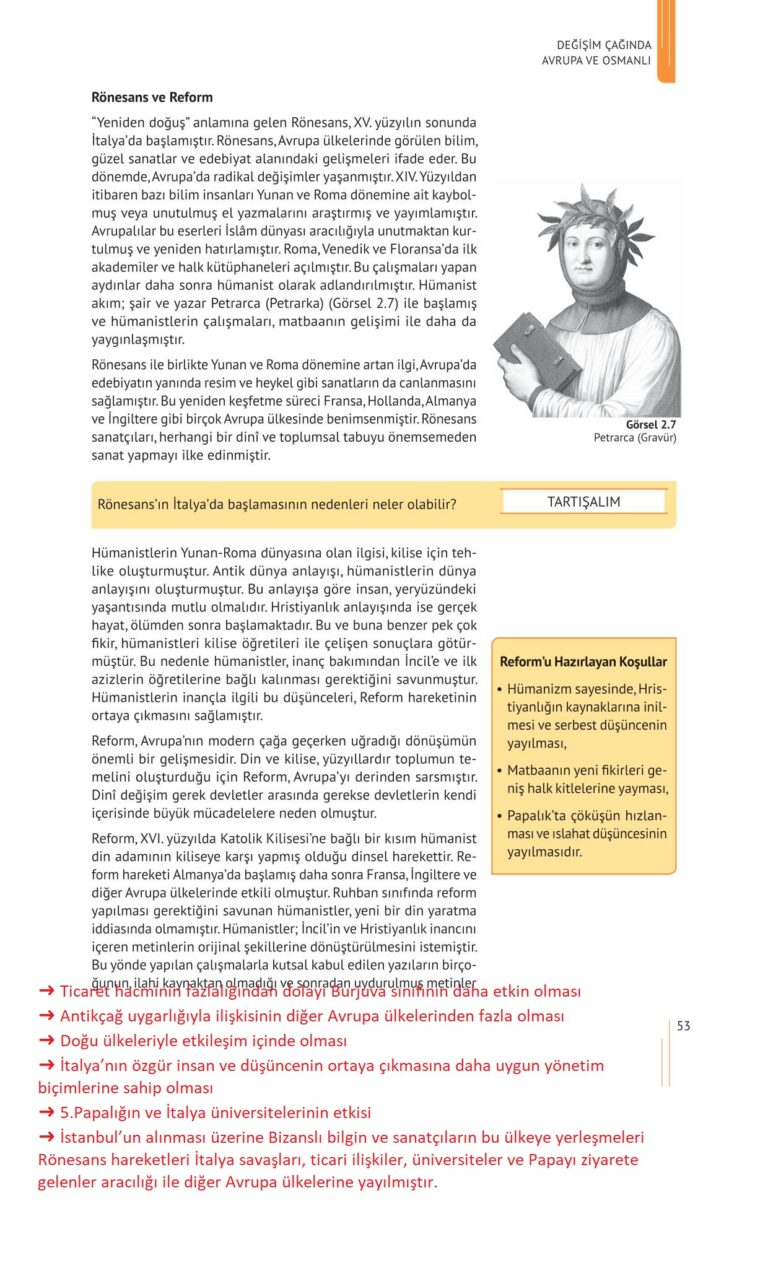 11. Sınıf Tarih Meb Yayınları Sayfa 53 Cevapları – derskitabicevaplarim.com