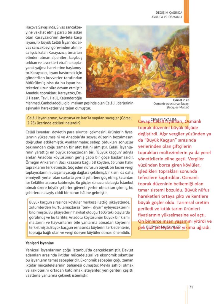 11. Sınıf Tarih Meb Yayınları Sayfa 71 Cevapları – derskitabicevaplarim.com