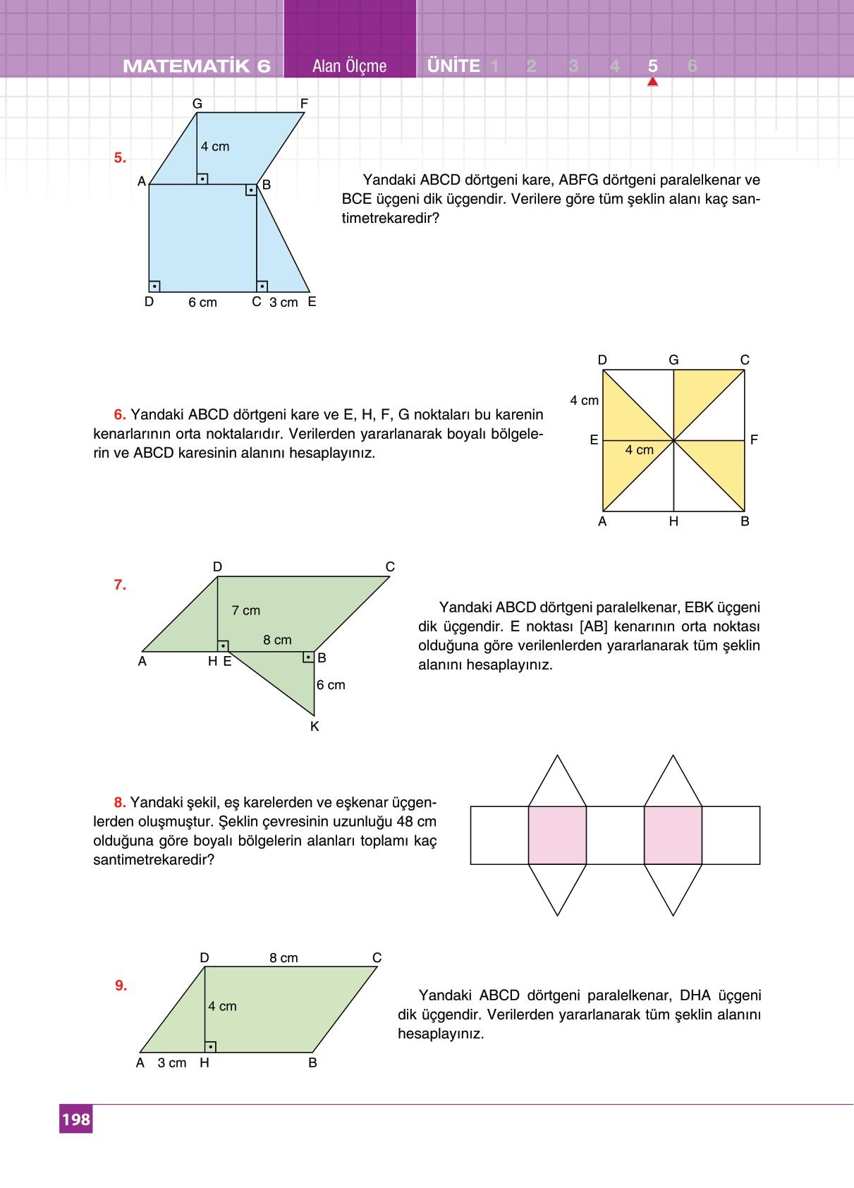 6. Sınıf Matematik Koza Yayınları Sayfa 198 Cevapları ...