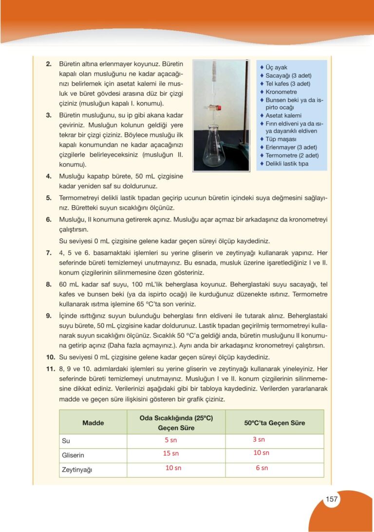 9. Sınıf Kimya Ders Kitabı Pasifik Yayınları Sayfa 157 Cevapları – derskitabicevaplarim.com