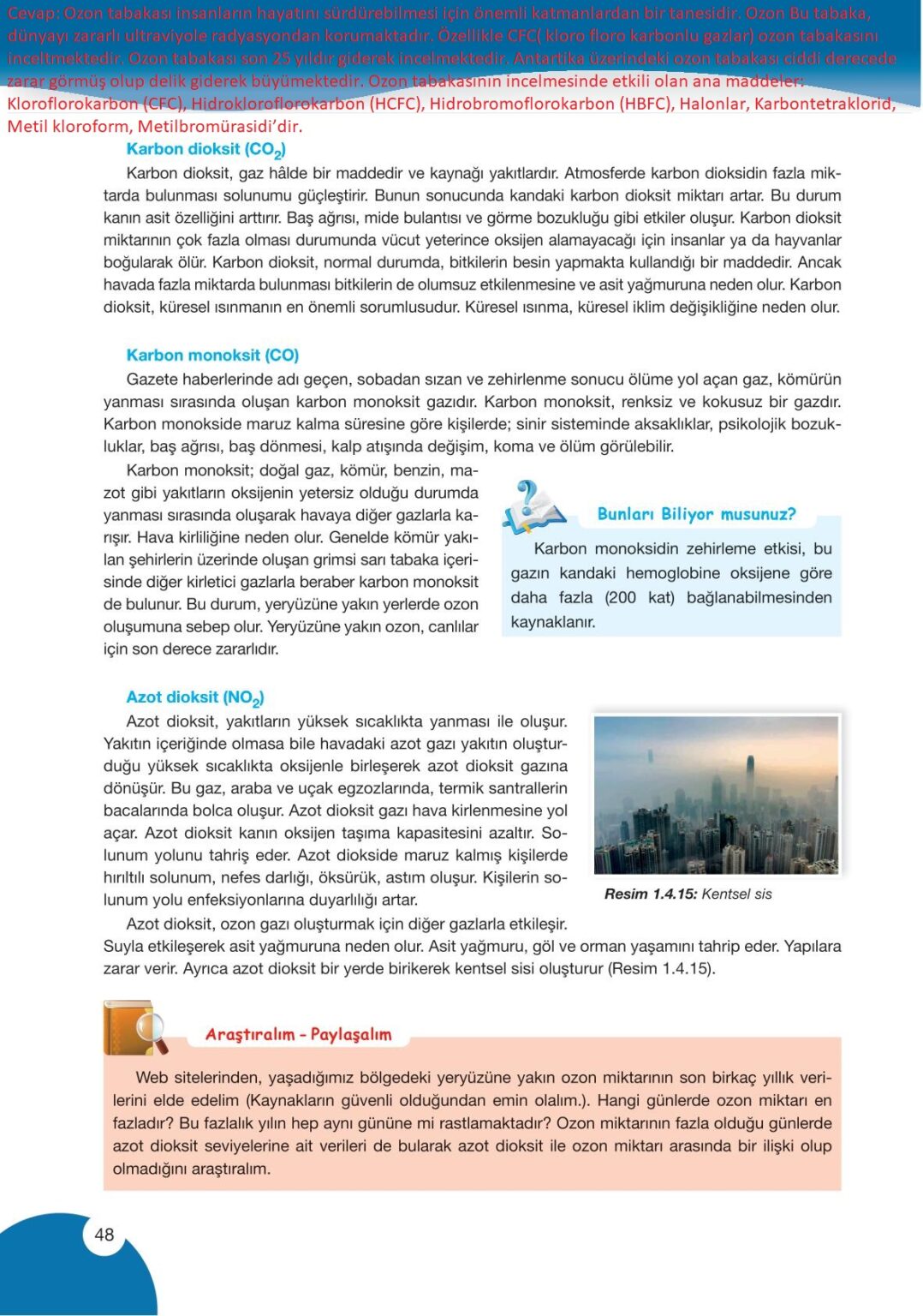 9. Sınıf Kimya Ders Kitabı Pasifik Yayınları Sayfa 48 Cevapları – derskitabicevaplarim.com