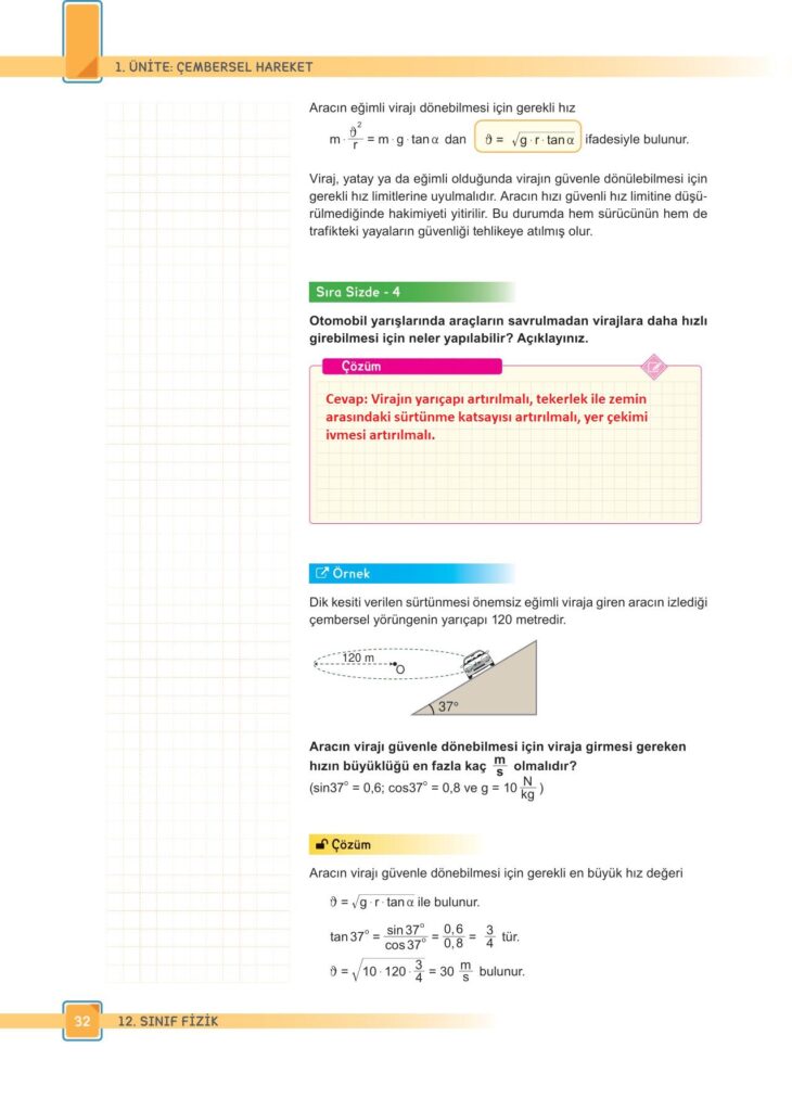 12. Sınıf Fizik Meb Yayınları Sayfa 32 Cevapları – derskitabicevaplarim.com