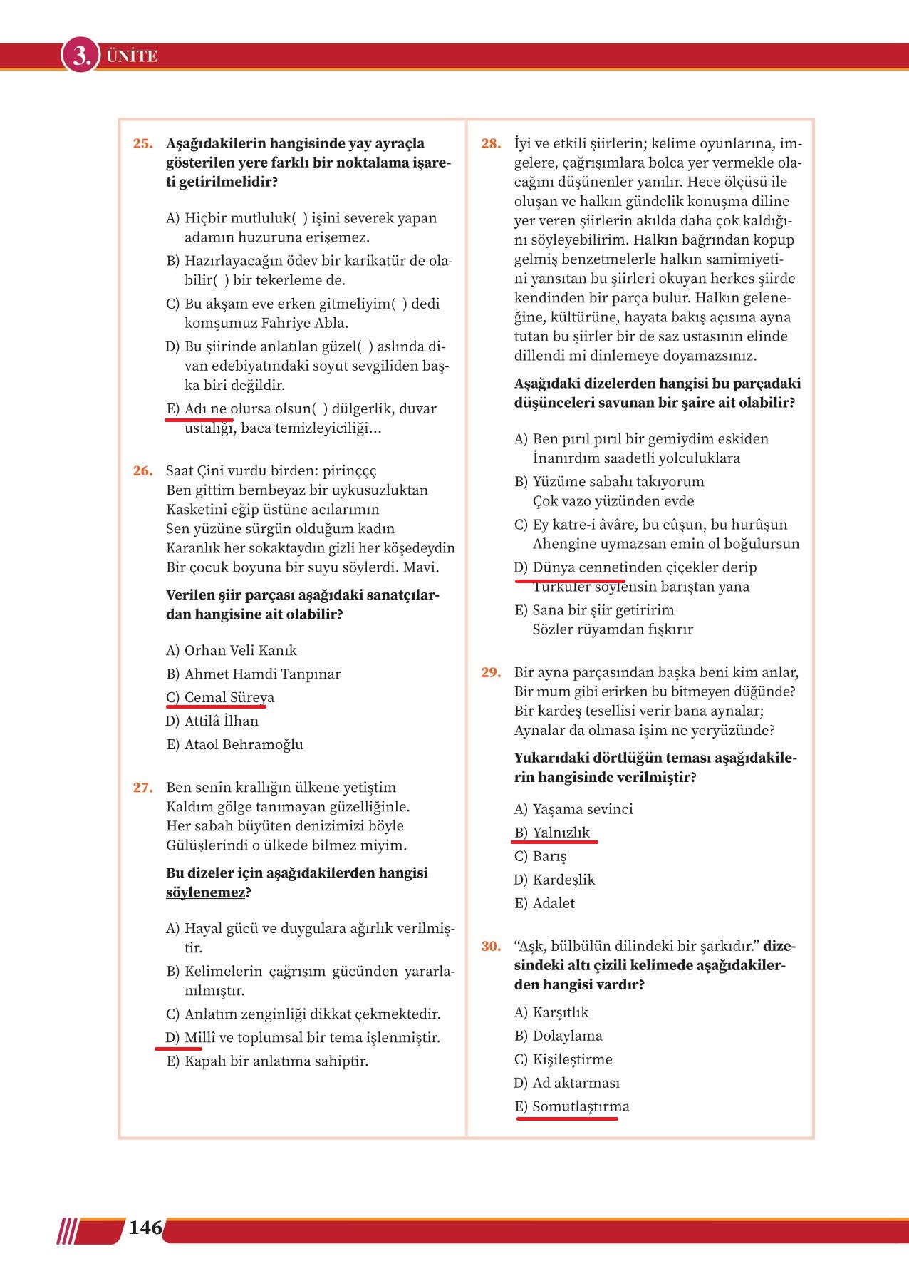 12. Sınıf Türk Dili ve Edebiyatı Meb Yayınları Sayfa 146 Cevapları ...