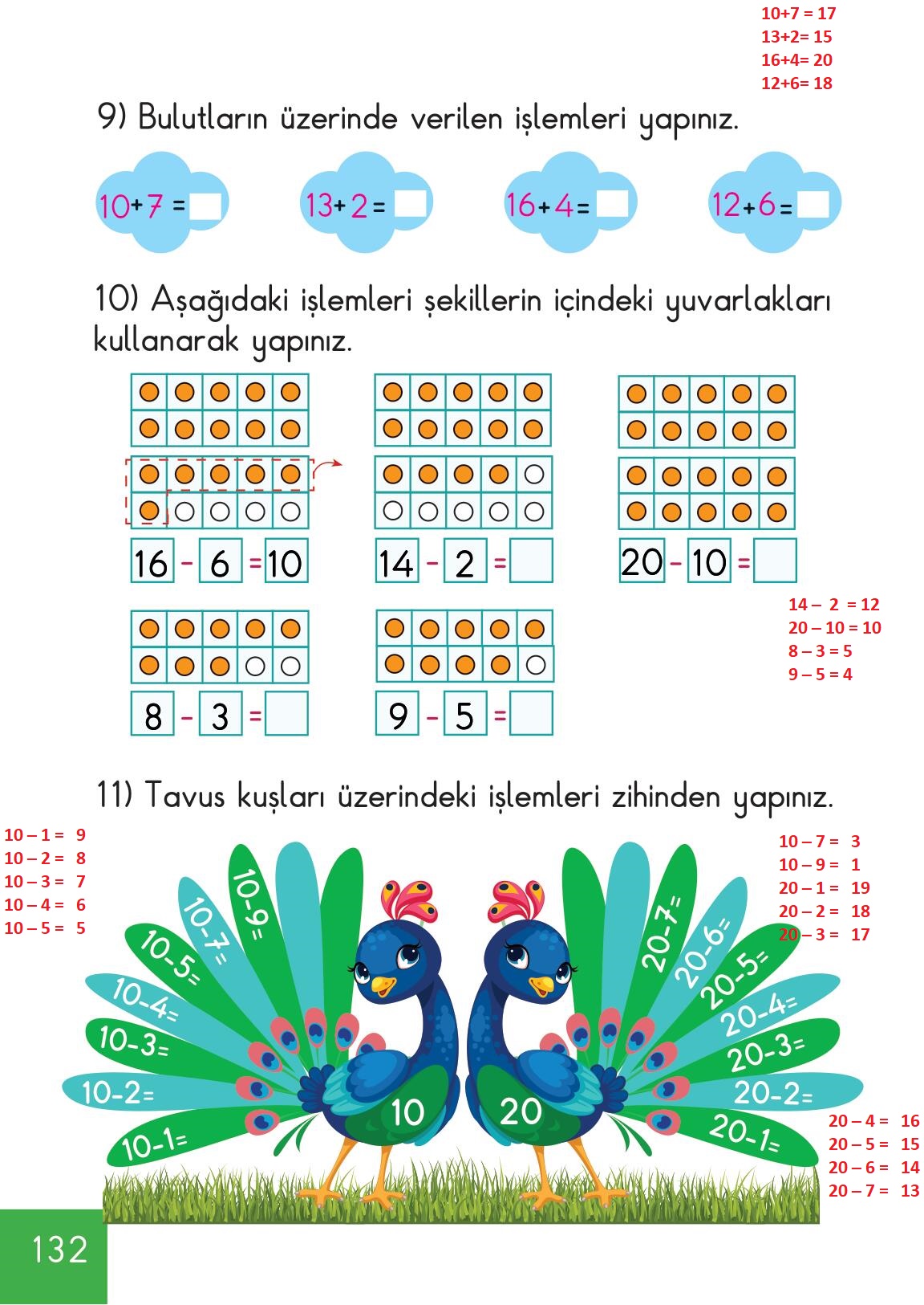 1. Sınıf Matematik Meb Yayınları Sayfa 132 Cevapları ...