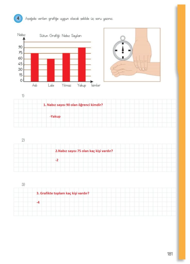 4. Sınıf Matematik Meb Yayınları Sayfa 181 Cevapları ...