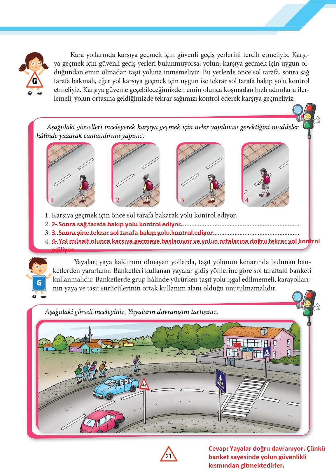 4. Sınıf Trafik Güvenliği Meb Yayınları Sayfa 21 Cevapları ...