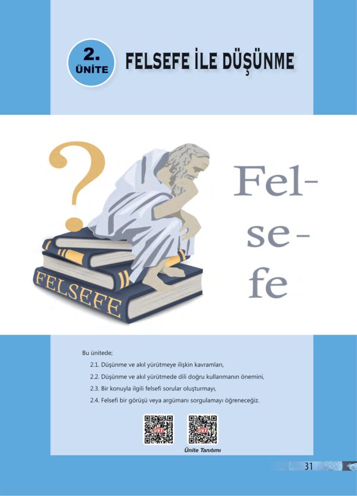 10. Sınıf Felsefe Ders Kitabı Bilim ve Kültür Yayınları Sayfa 31 Cevapları ...