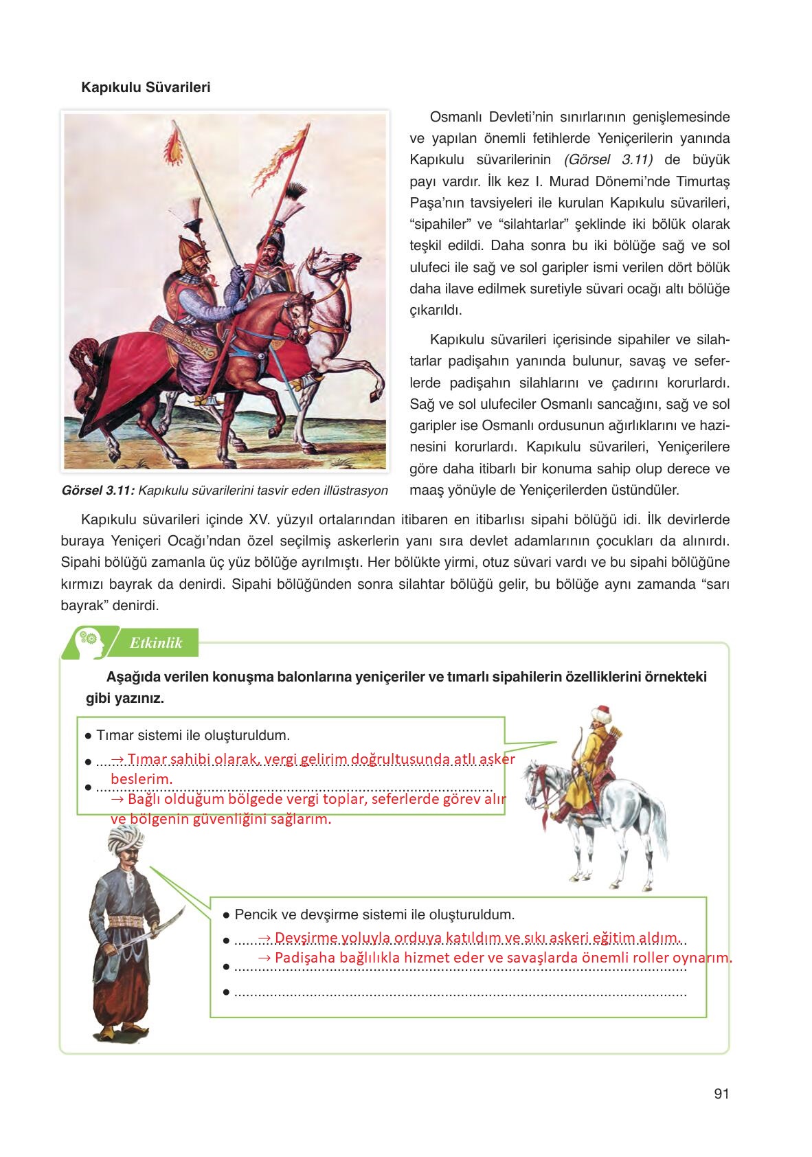 10. Sınıf Tarih Ders Kitabı Ata Yayınları Sayfa 91 Cevapları ...