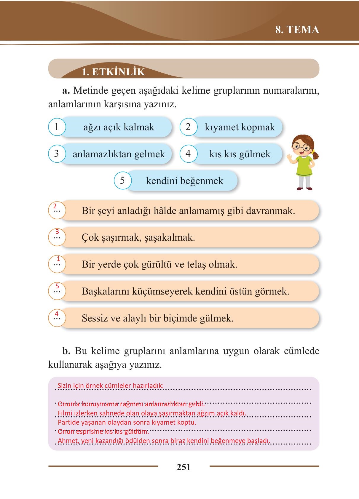2. Sınıf Türkçe Ders Kitabı Bilim ve Kültür Yayınları Sayfa 251 ...