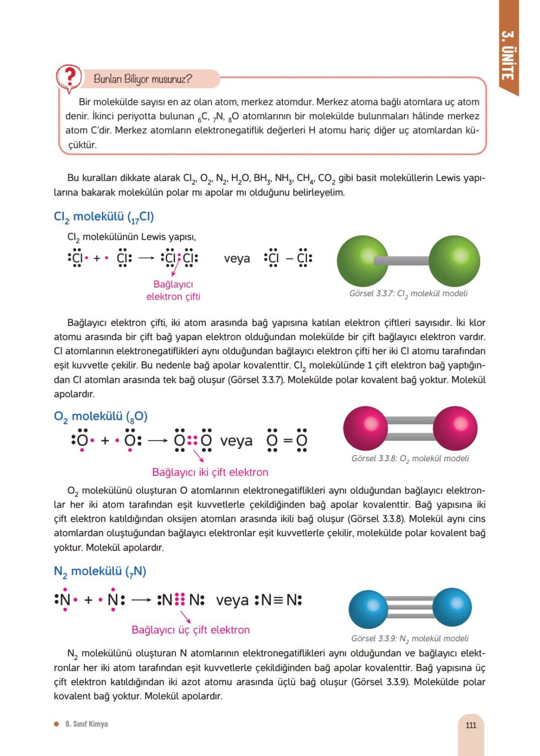 9. Sınıf Kimya Ders Kitabı Hecce Yayınları Sayfa 111 Cevapları – derskitabicevaplarim.com