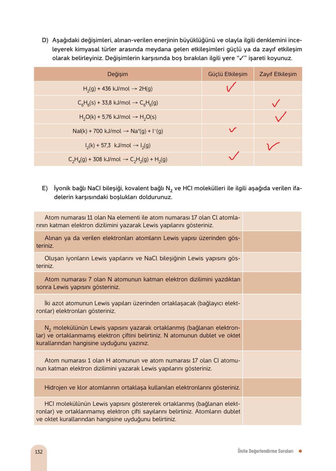 9. Sınıf Kimya Ders Kitabı Hecce Yayınları Sayfa 132 Cevapları – derskitabicevaplarim.com