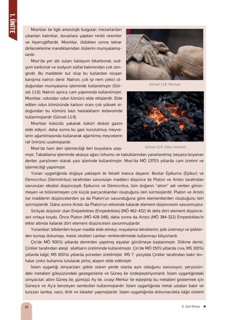 9. Sınıf Kimya Ders Kitabı Hecce Yayınları Sayfa 18 Cevapları - derskitabicevaplarim.com