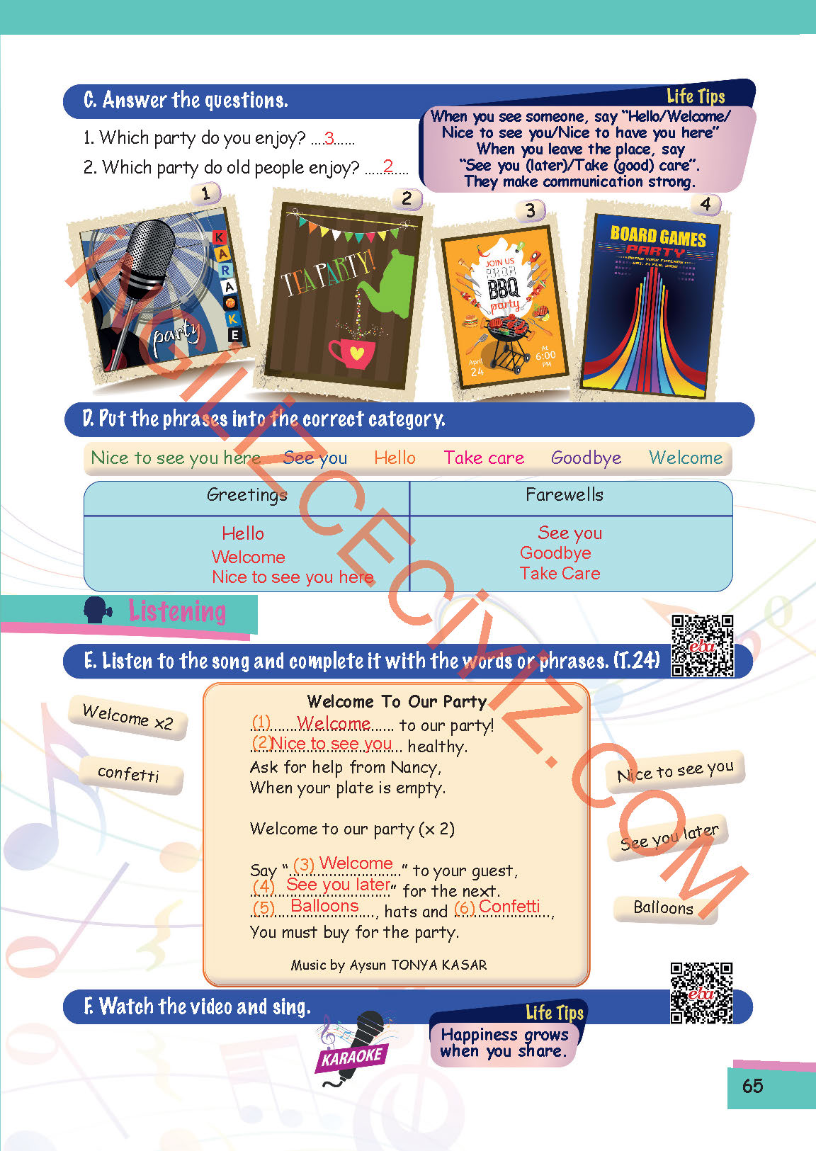 5. Sınıf Move Up 5 MEB Yayınları İngilizce Ders Kitabı Sayfa 65 ...