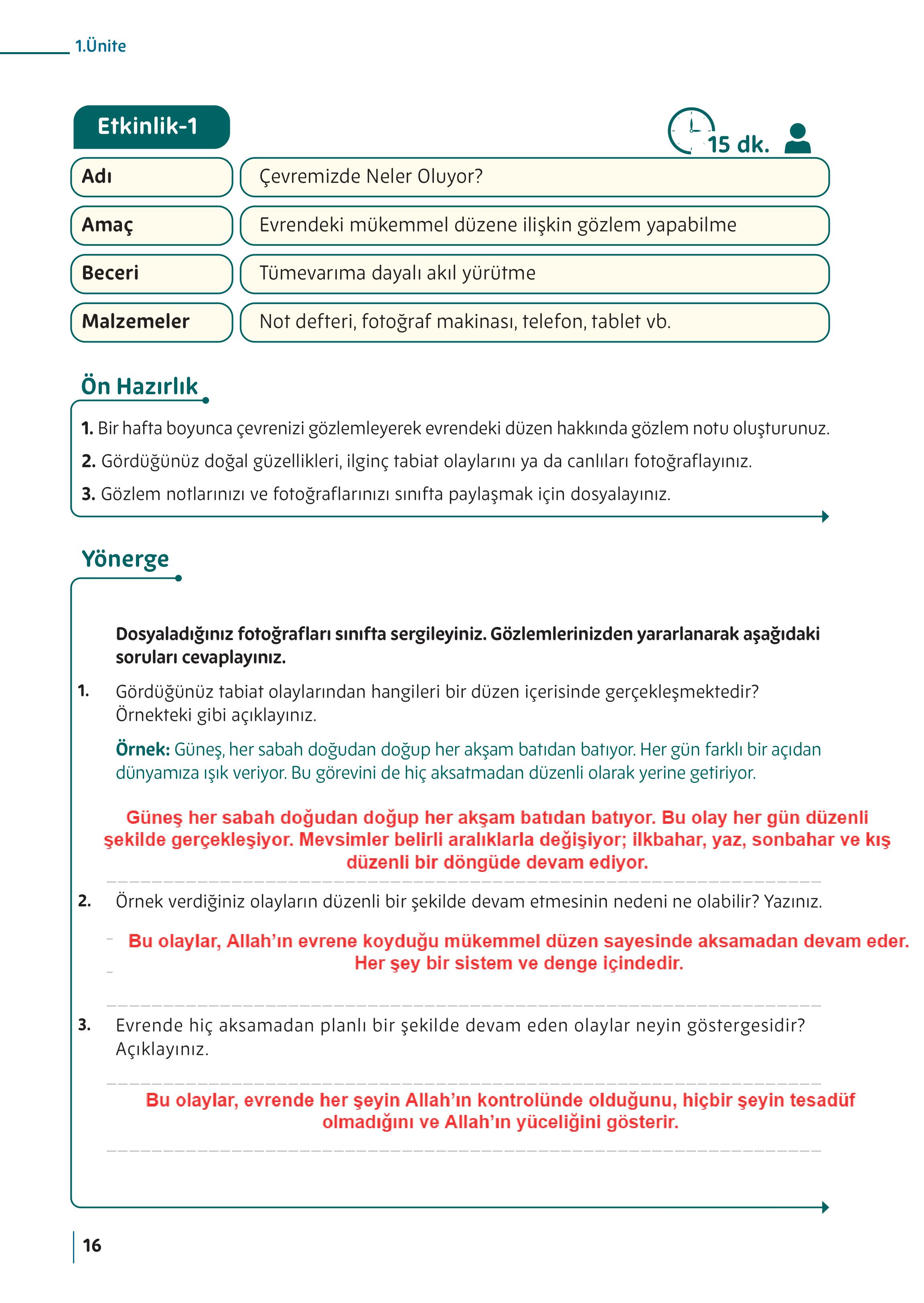 5. Sınıf Meb Yayınları Din Kültürü Ve Ahlak Bilgisi Ders Kitabı Sayfa ...
