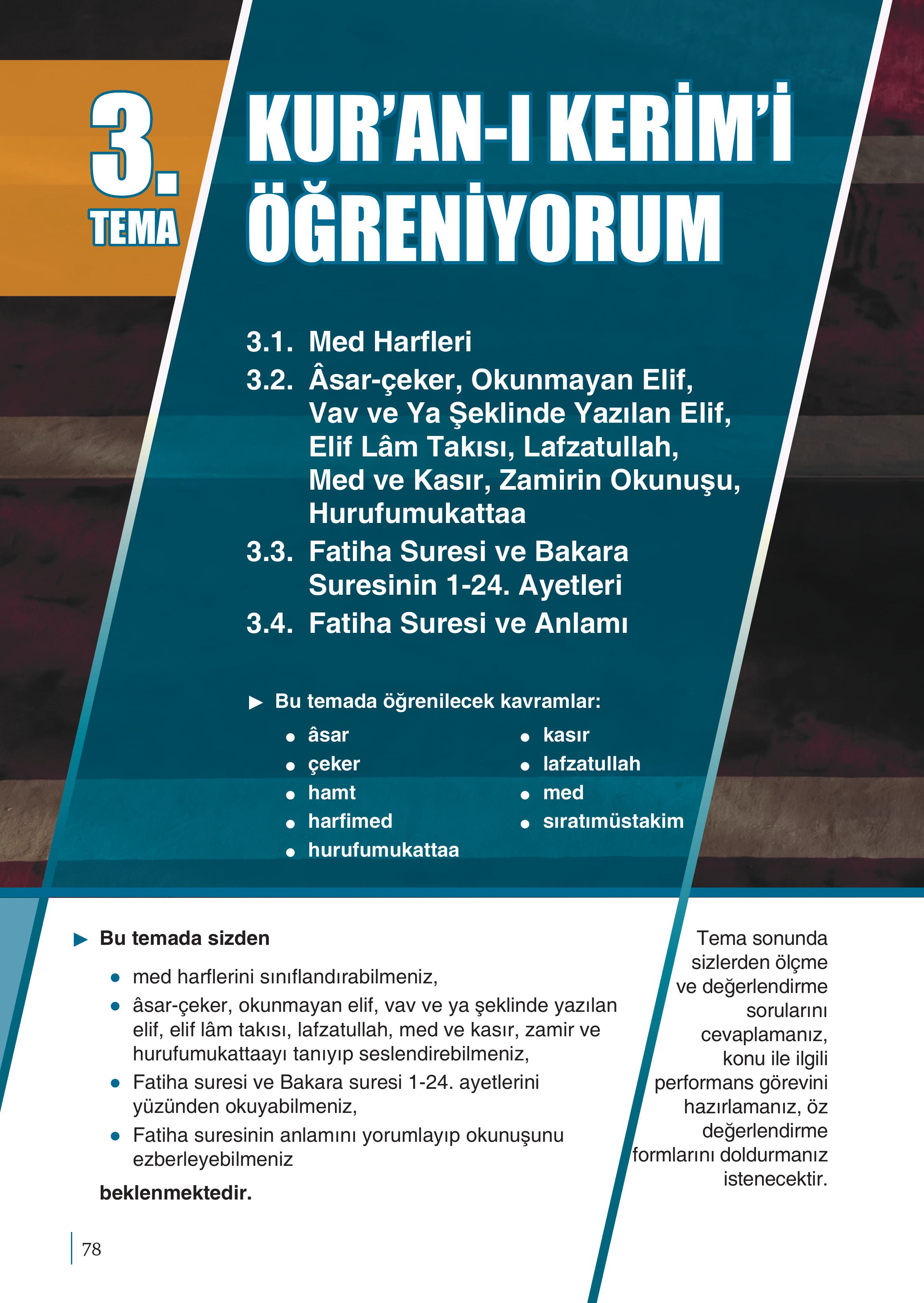 5. Sınıf Meb Yayınları Kur’an- Kerim Ders Kitabı Sayfa 78 Cevapları – derskitabicevaplarim.com