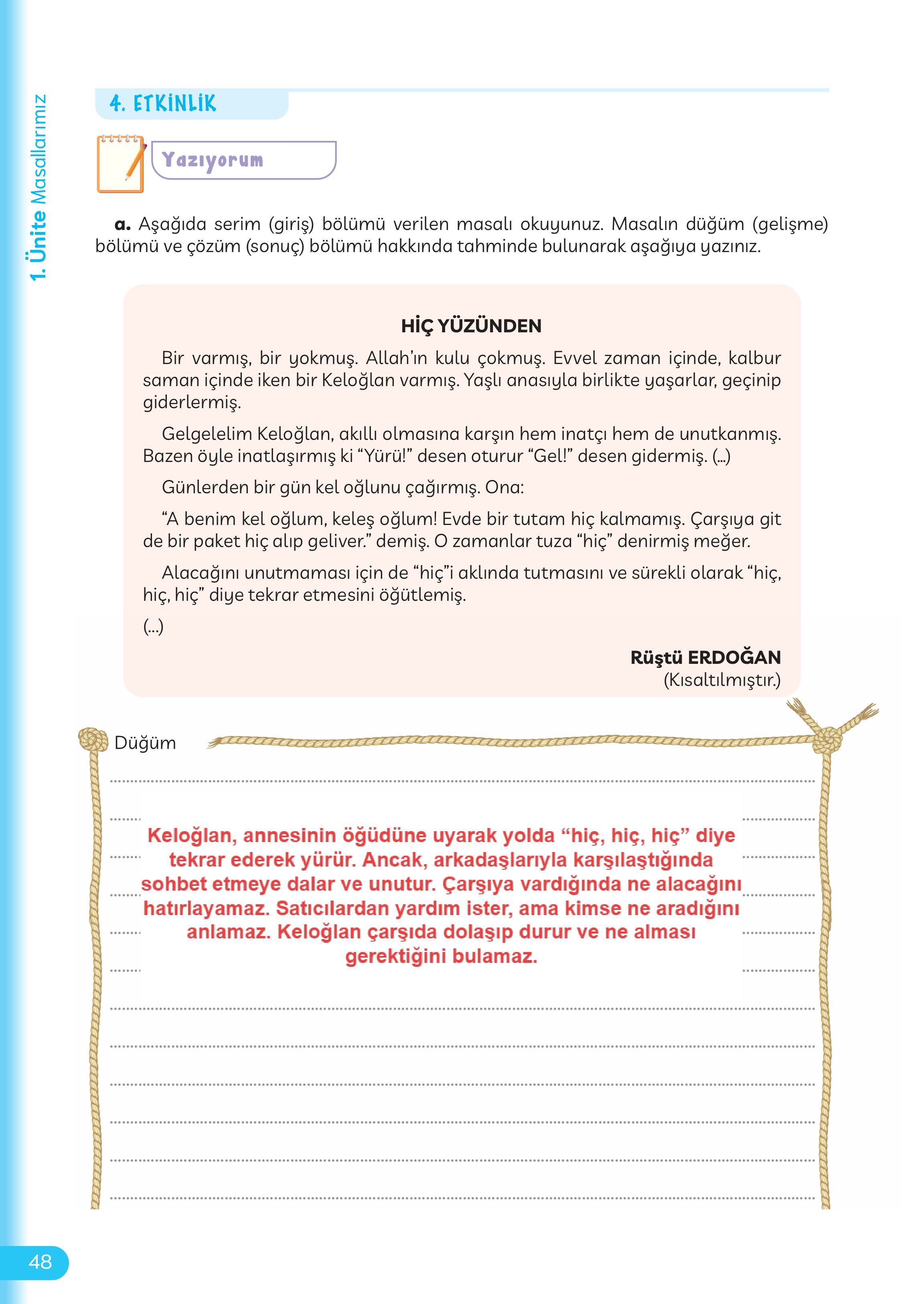 5. Sınıf Meb Yayınları Masal Ve Destanlarımız Ders Kitabı Sayfa 49 Cevapları ...