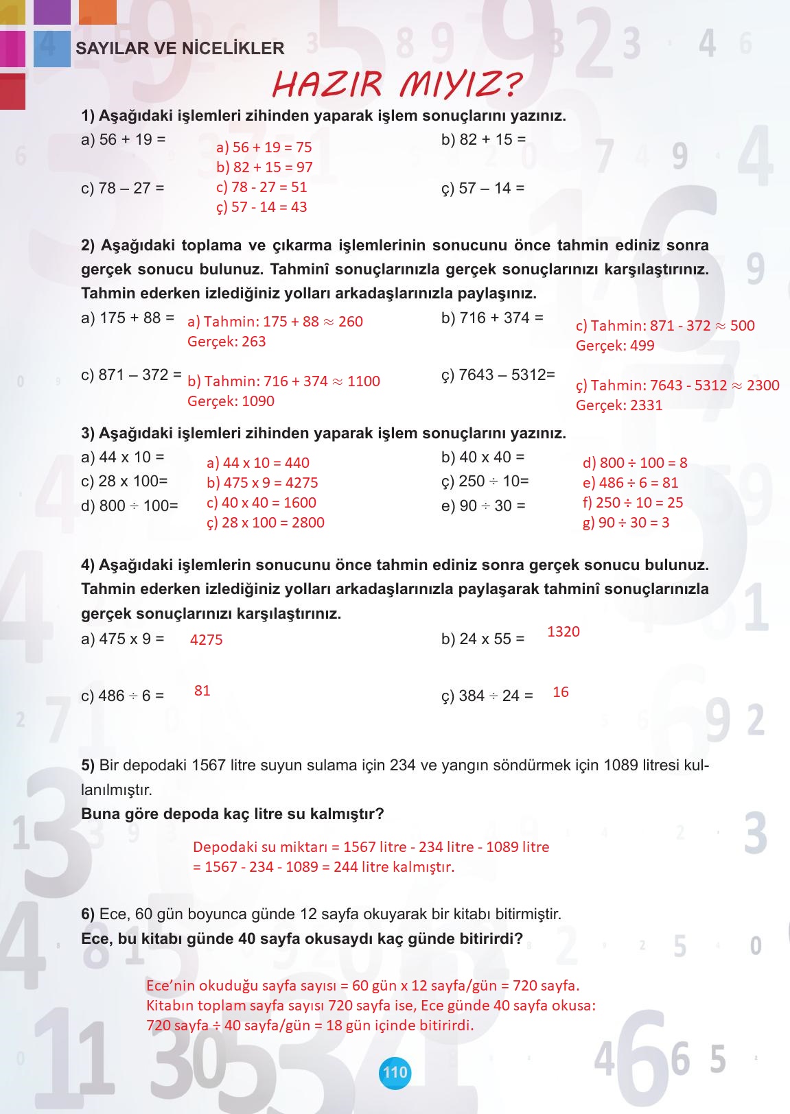 5. Sınıf Meb Yayınları Matematik Ders Kitabı Sayfa 110 Cevapları – derskitabicevaplarim.com