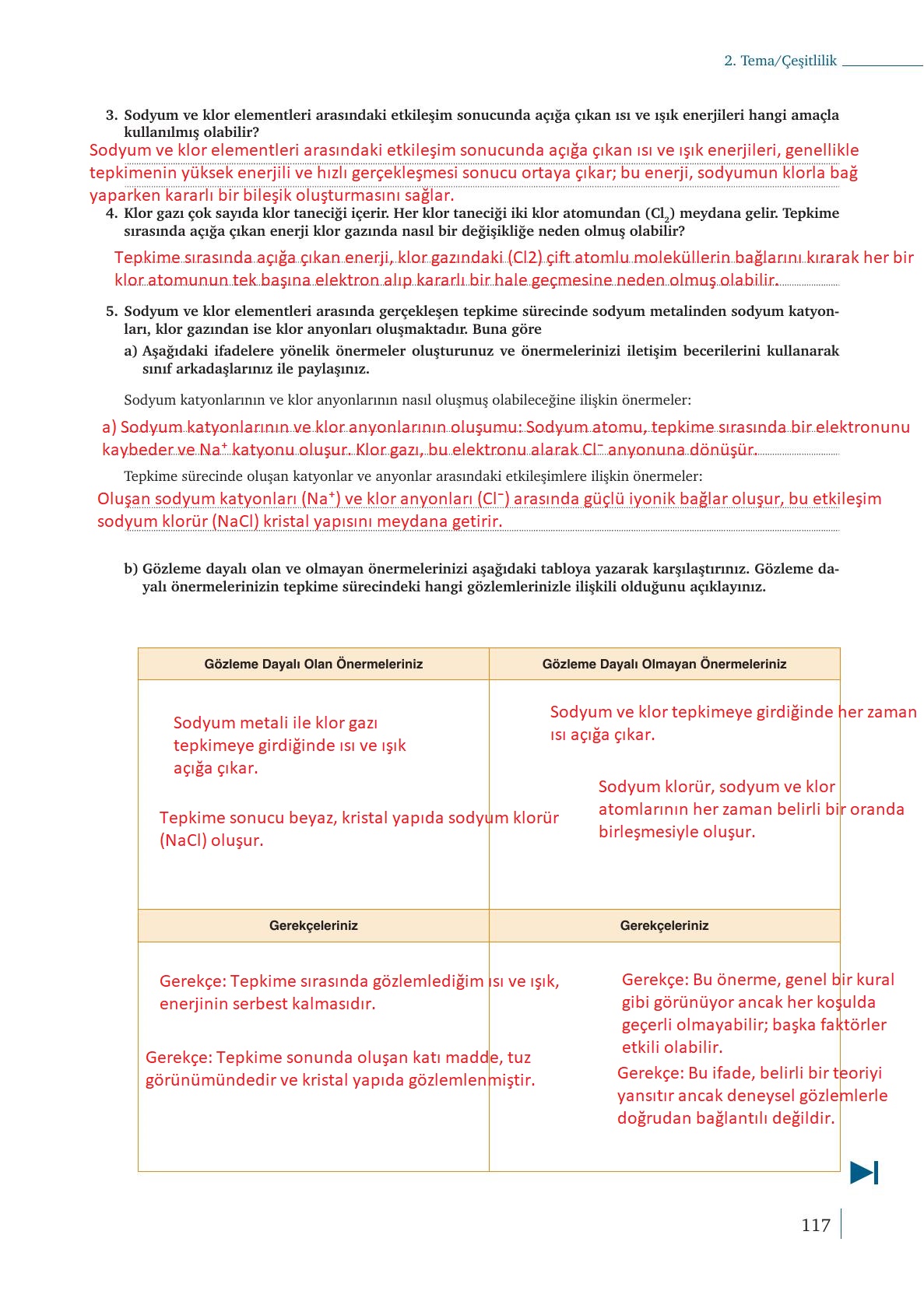 9. Sınıf Meb Yayınları Kimya Ders Kitabı Sayfa 117 Cevapları – derskitabicevaplarim.com