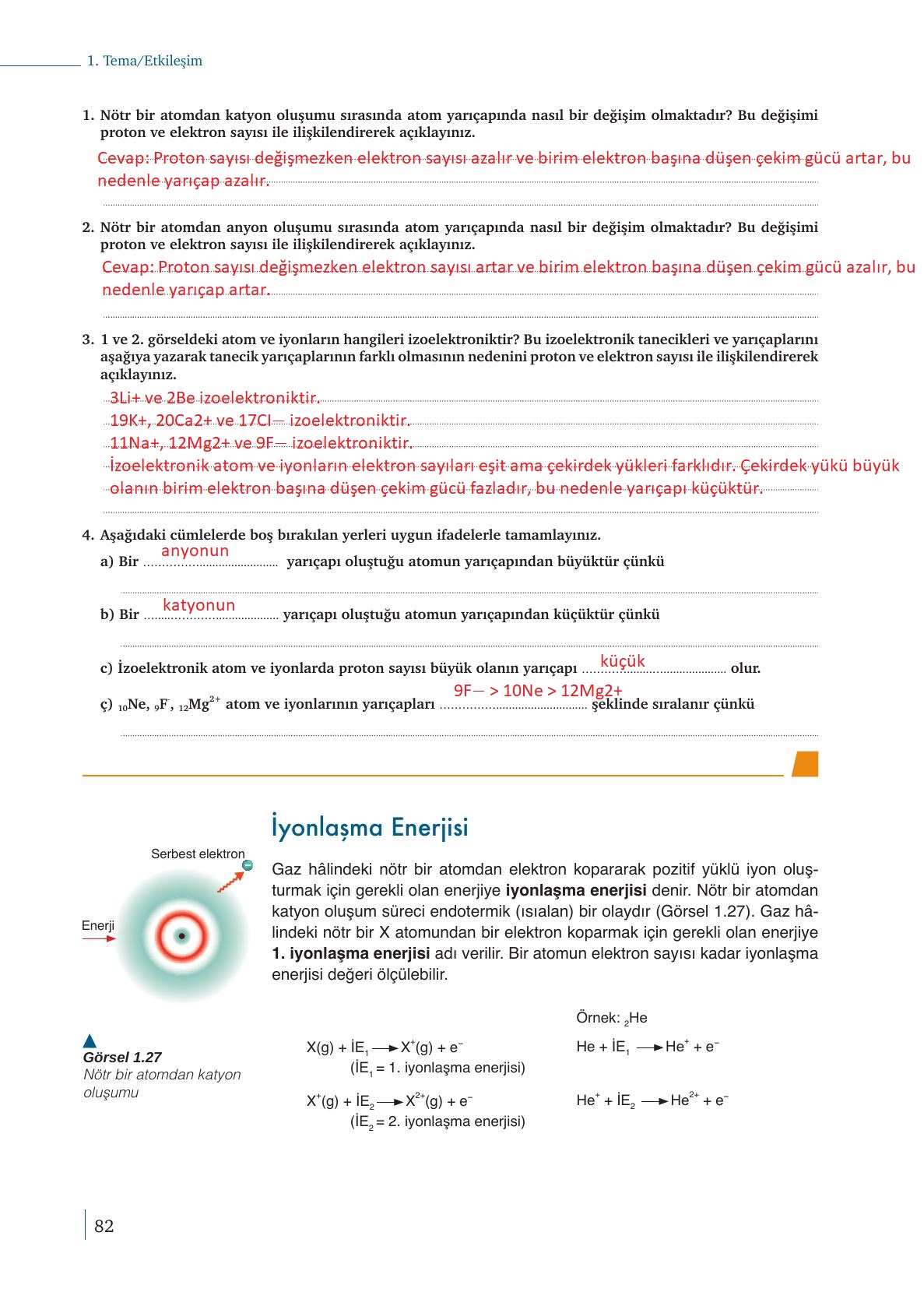 9. Sınıf Meb Yayınları Kimya Ders Kitabı Sayfa 82 Cevapları – derskitabicevaplarim.com